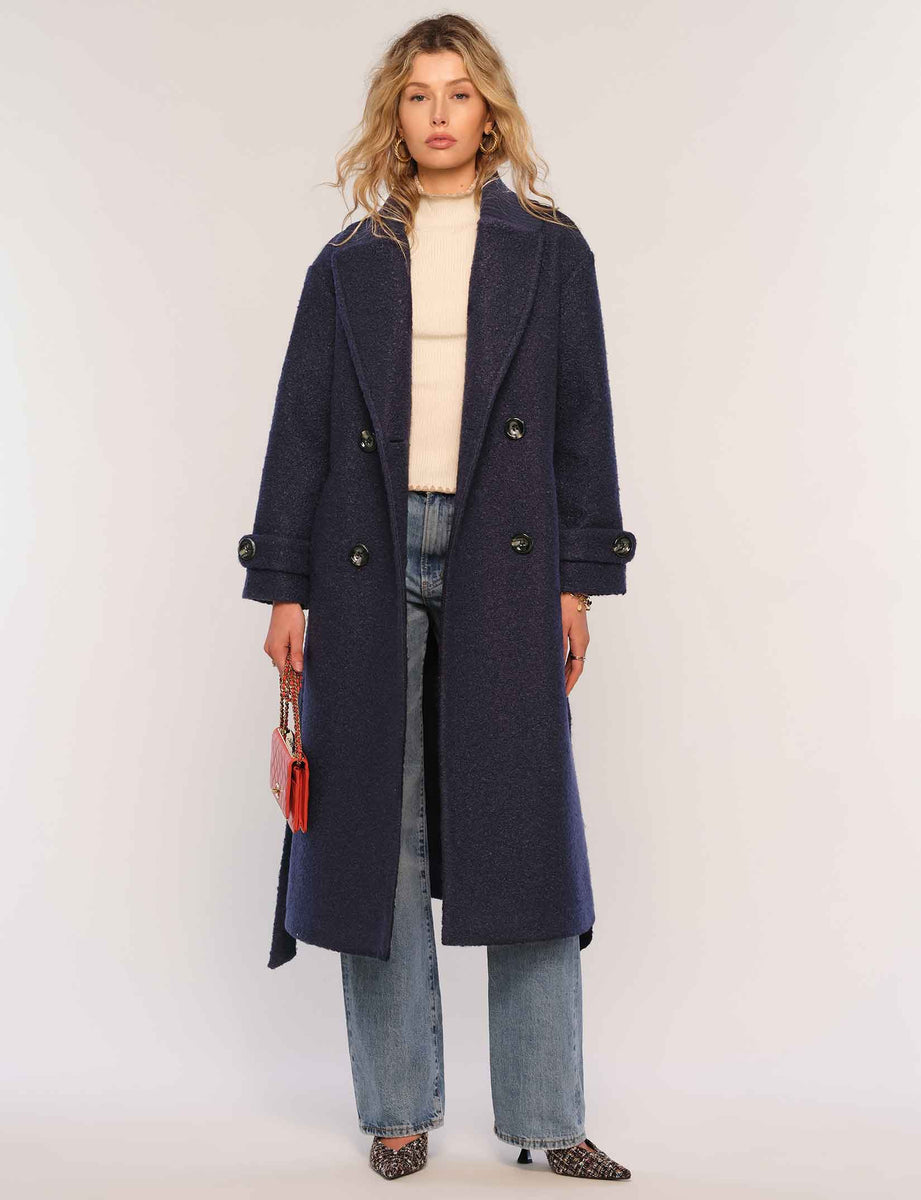 The Christie Coat in Navy – Fathom & Co.